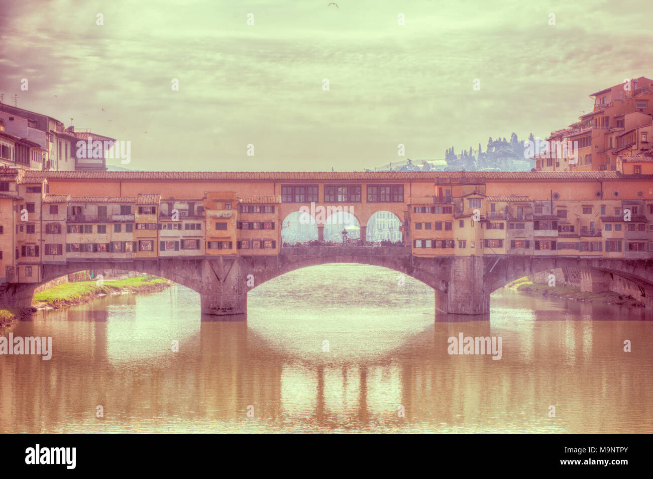 beautiful old bridge in Florence Stock Photo - Alamy