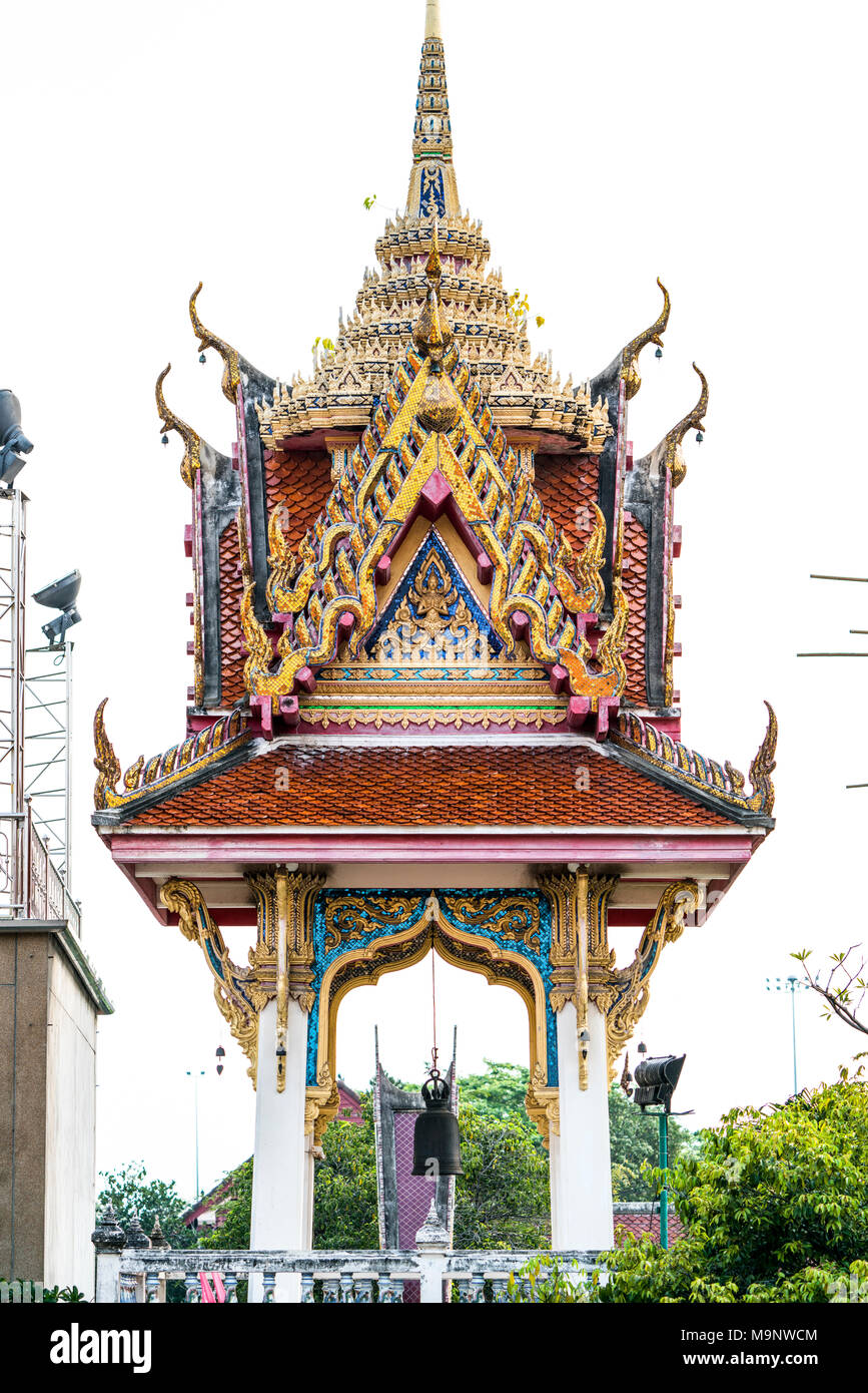 Bell tower at a Thai temple Stock Photo - Alamy