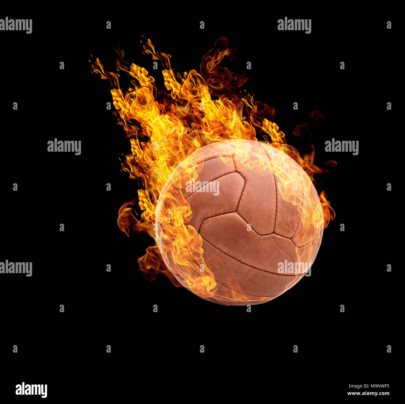 Fire sports ball effect isolated on white, 3d render Stock Photo - Alamy