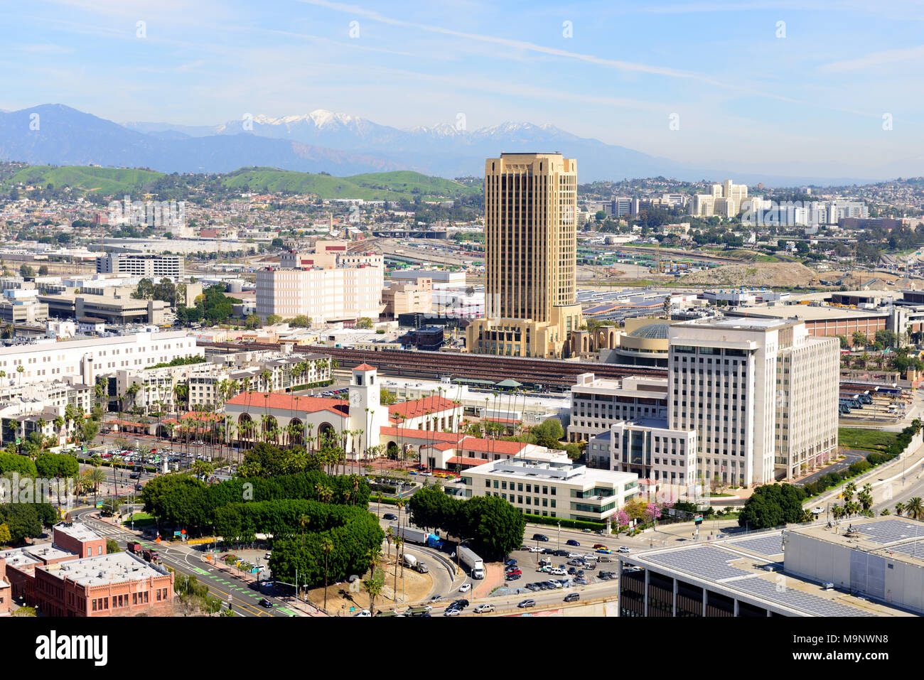 Downtown of Los Angeles, aerial view Stock Photo - Alamy