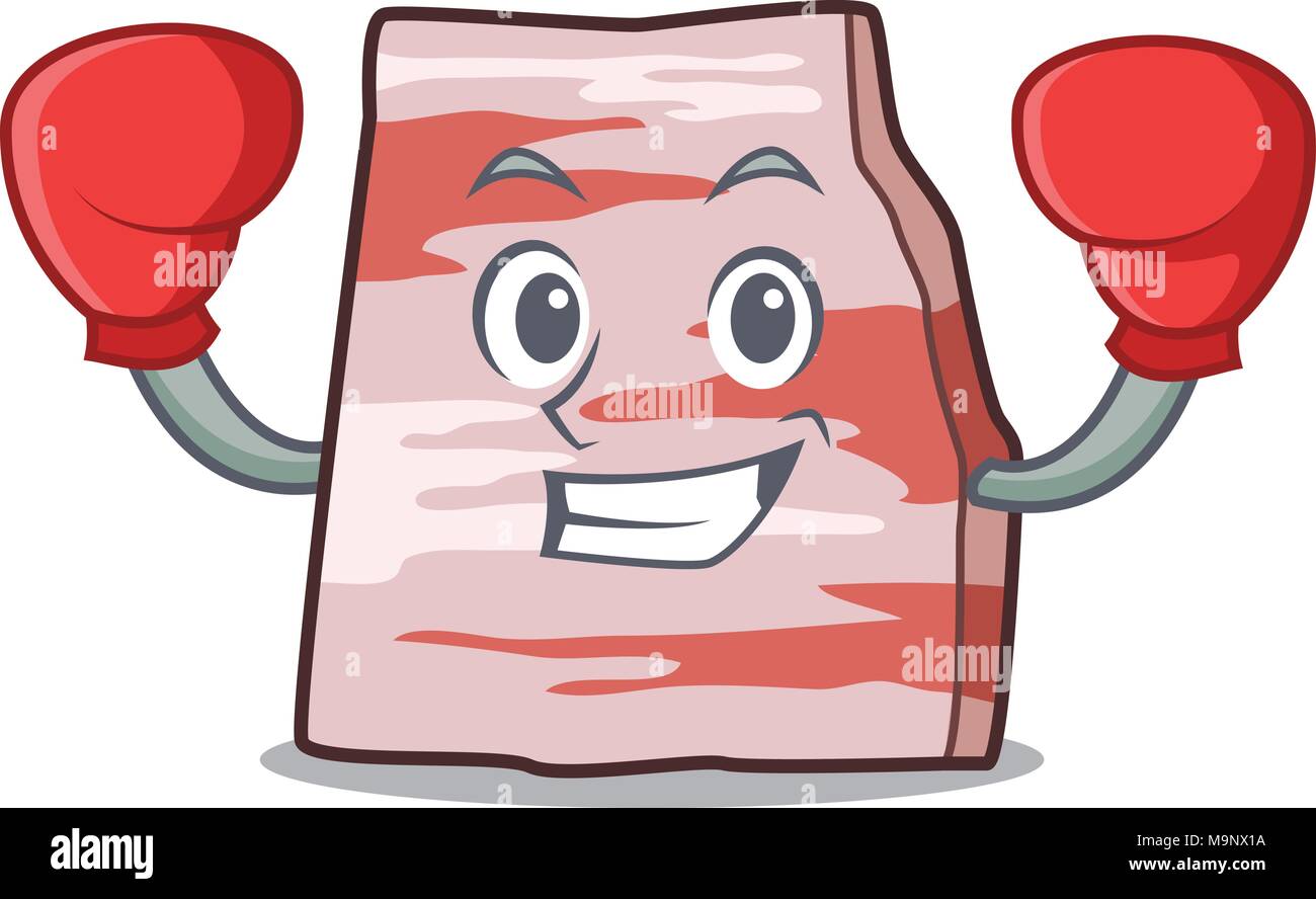 Boxing pork lard character cartoon Stock Vector Image & Art - Alamy