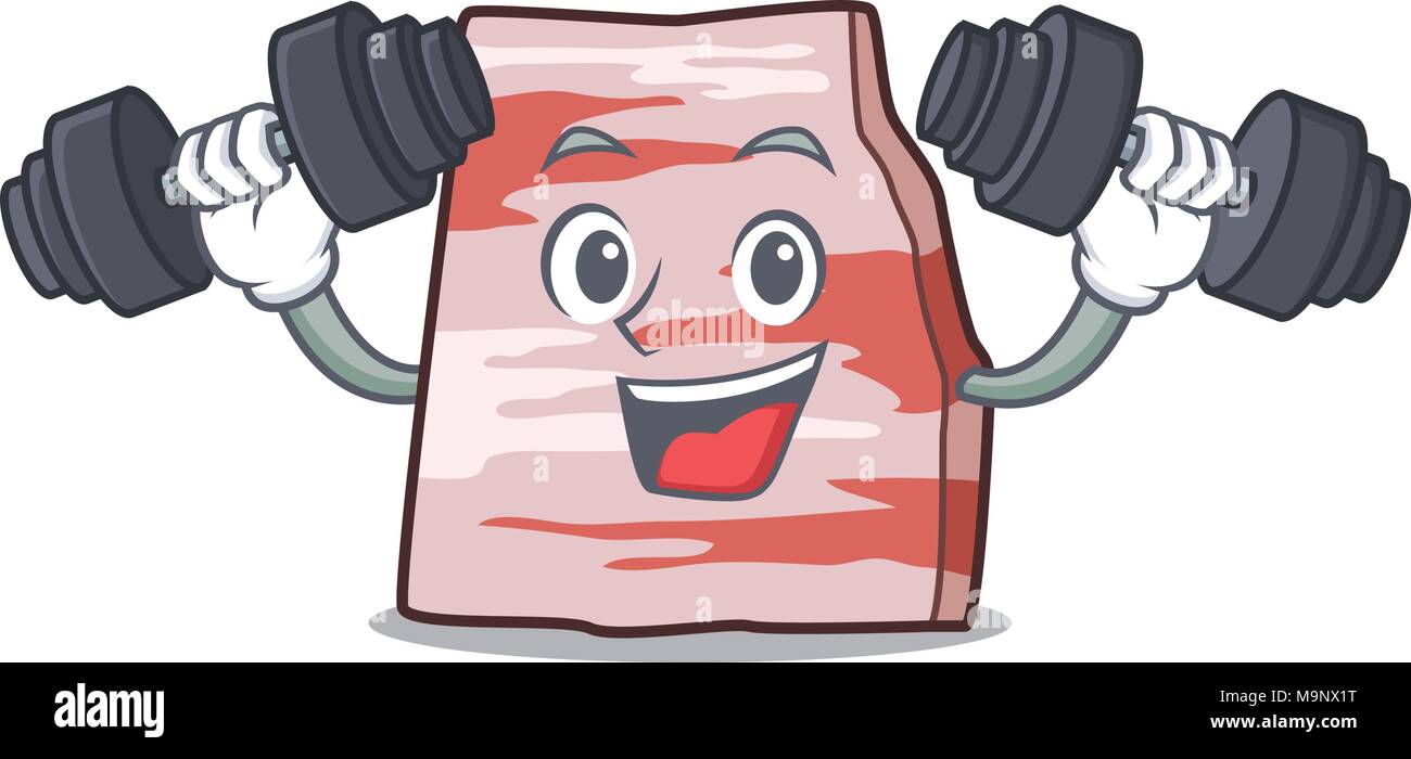 Fitness pork lard character cartoon Stock Vector Image & Art - Alamy