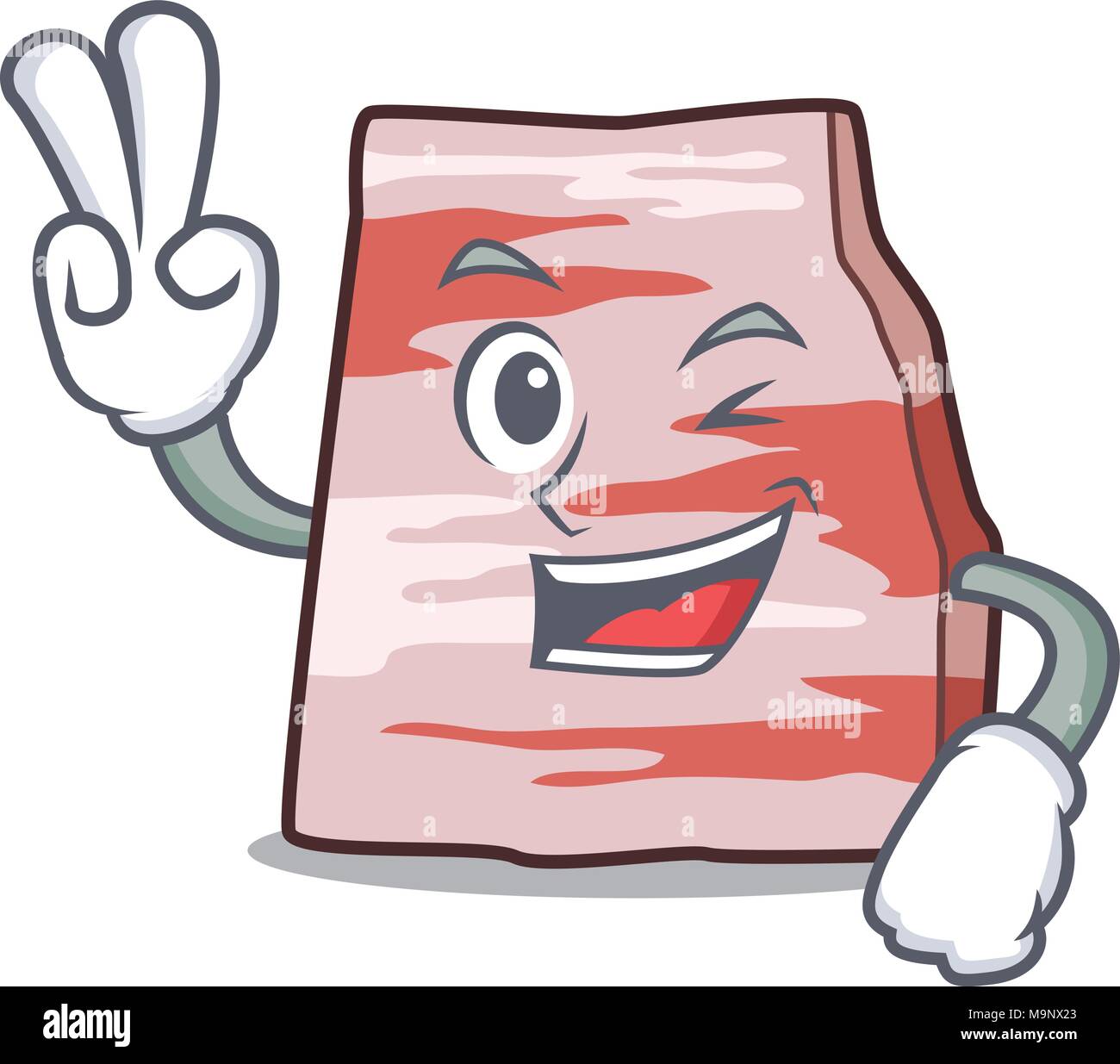 Two finger pork lard character cartoon Stock Vector Image & Art - Alamy