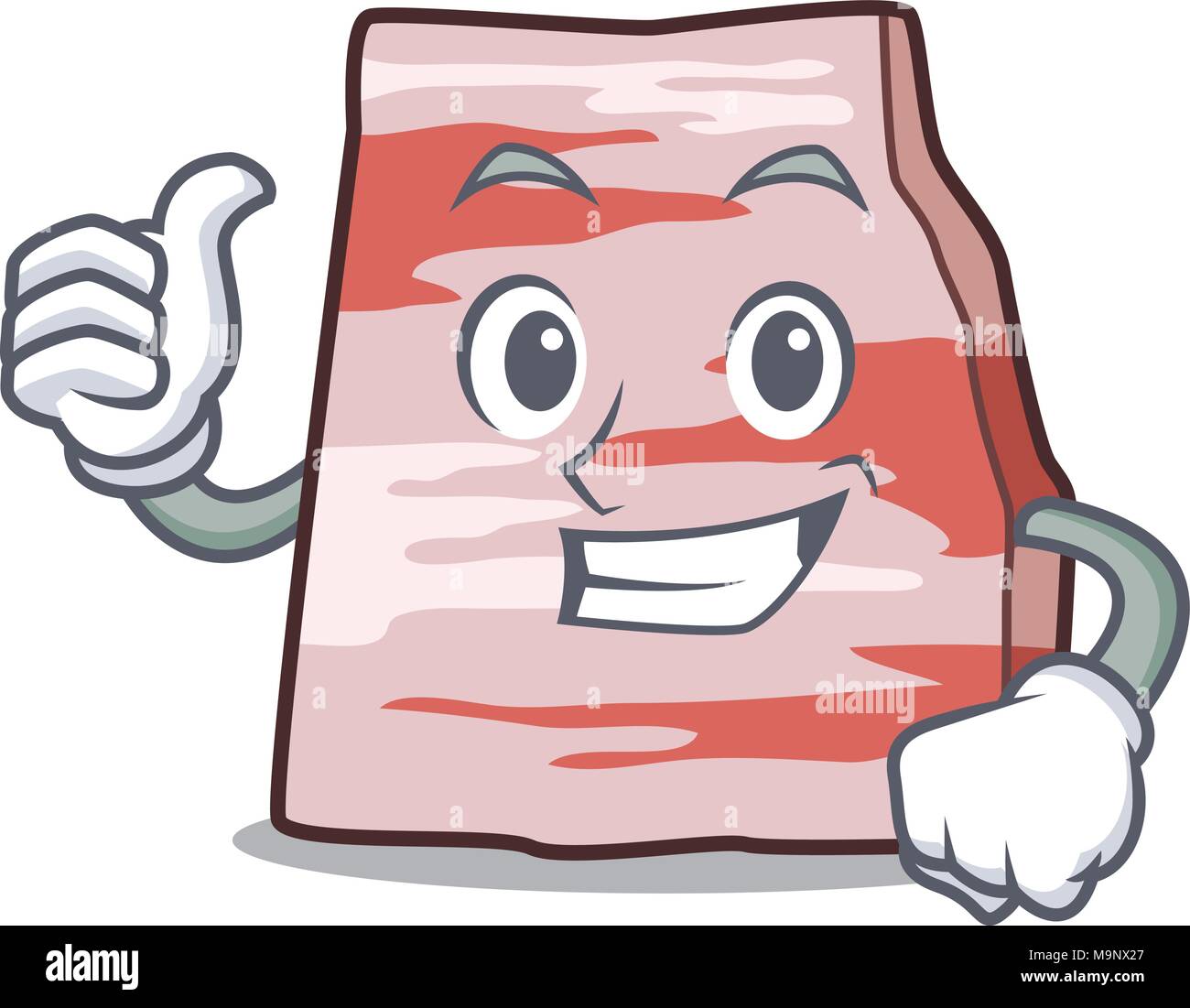 Thumbs up pork lard character cartoon Stock Vector Image & Art - Alamy