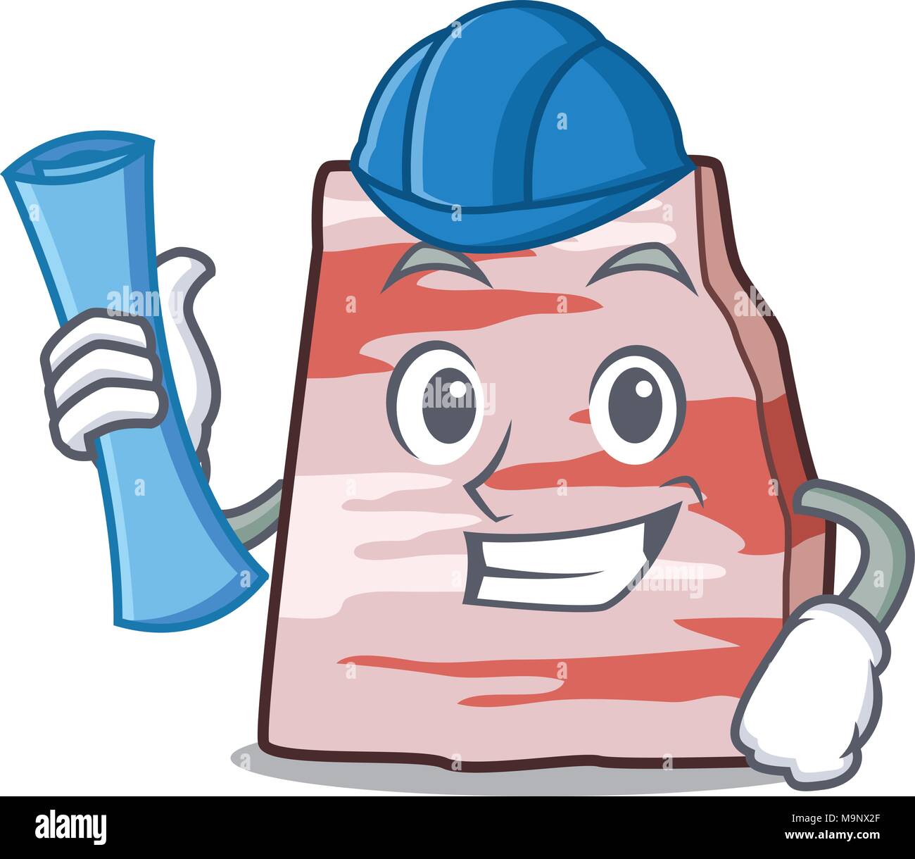 Architect pork lard character cartoon Stock Vector Image & Art - Alamy