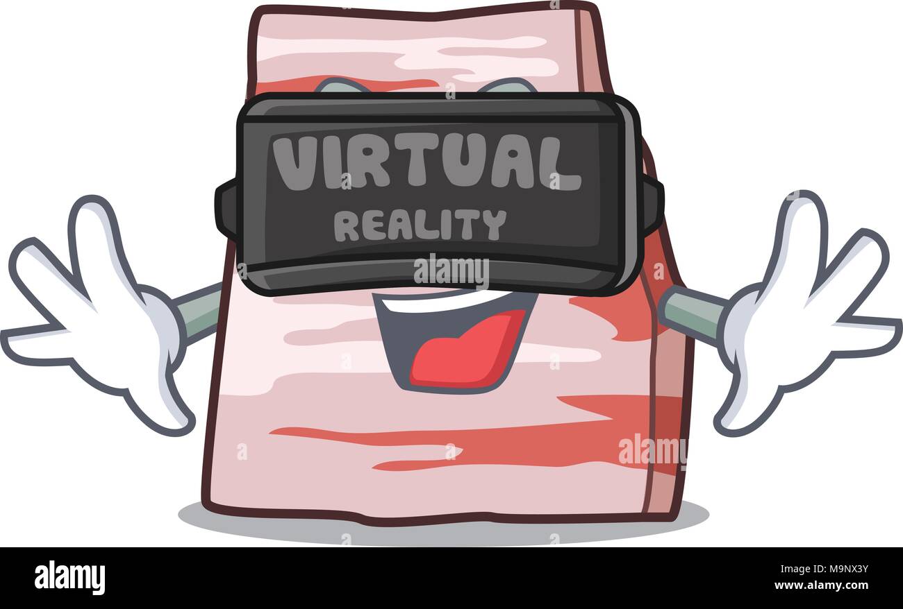 With virtual reality pork lard mascot cartoon Stock Vector Image & Art ...