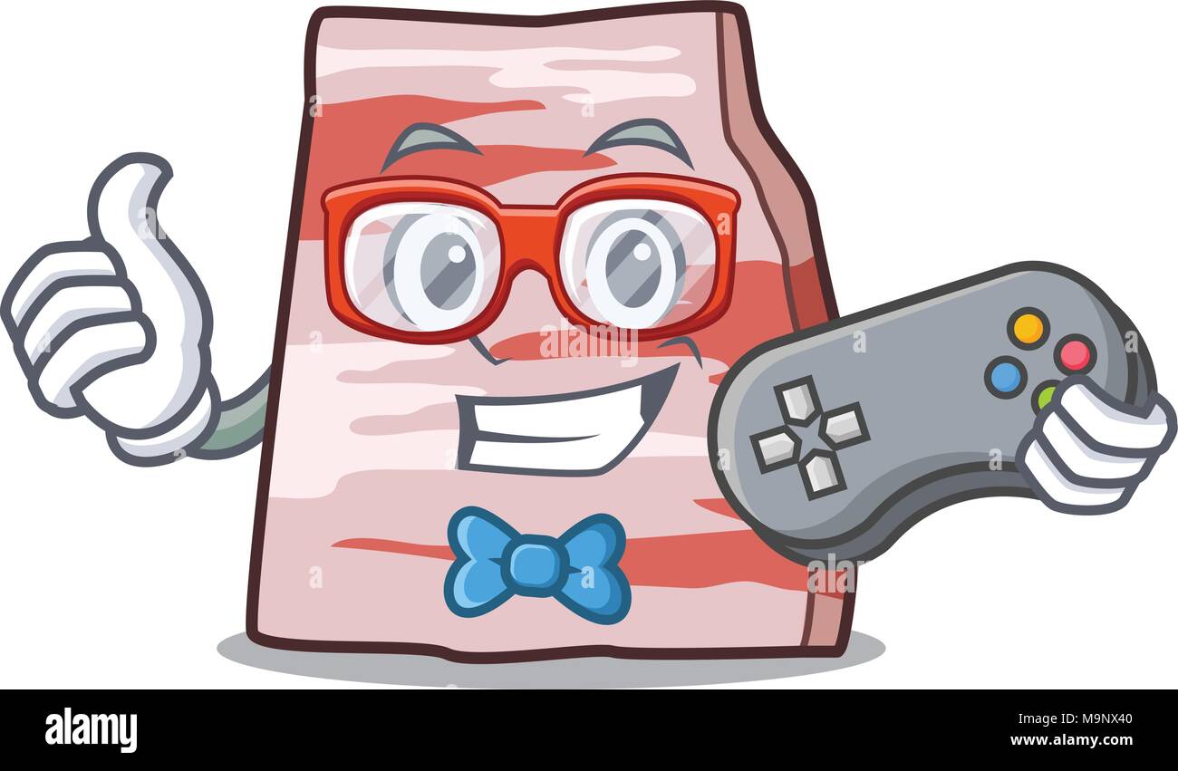 Gamer pork lard mascot cartoon Stock Vector Image & Art - Alamy