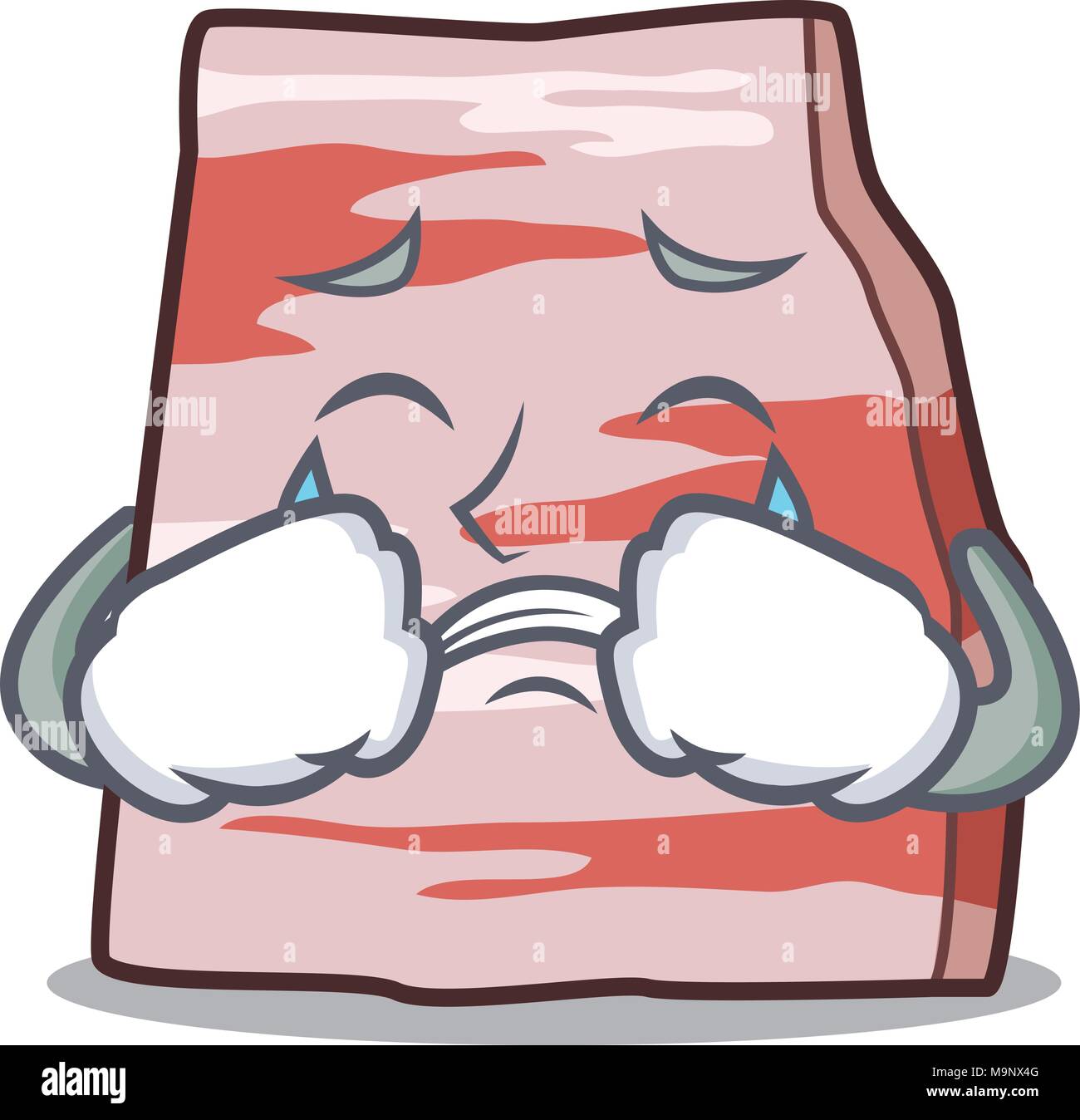 Crying pork lard mascot cartoon Stock Vector Image & Art - Alamy