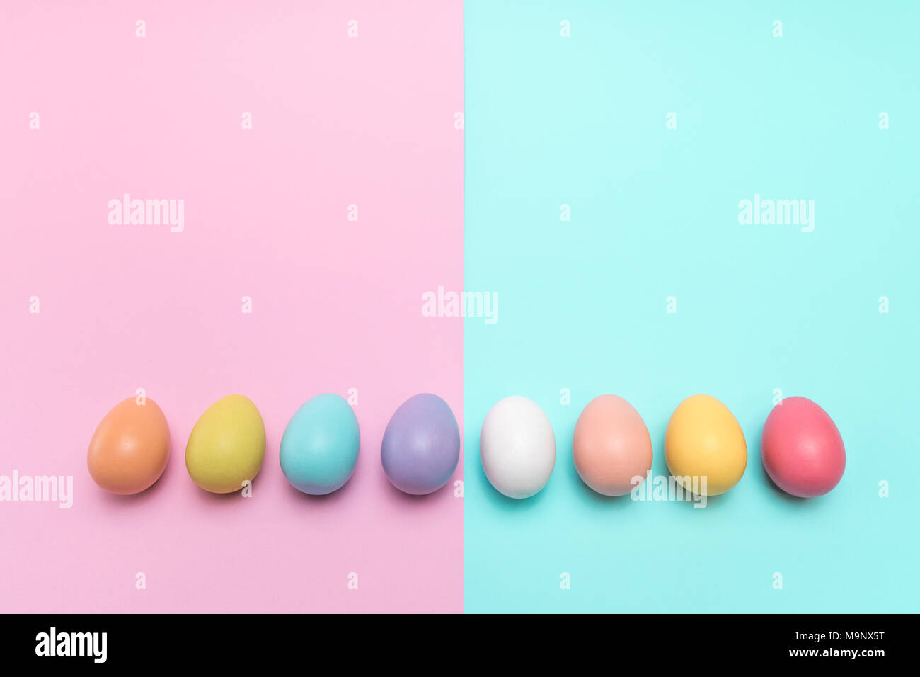 Eight colourful easter eggs hi-res stock photography and images - Alamy