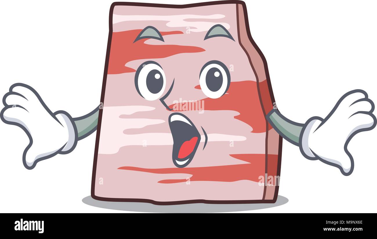 Surprised pork lard mascot cartoon Stock Vector Image & Art - Alamy