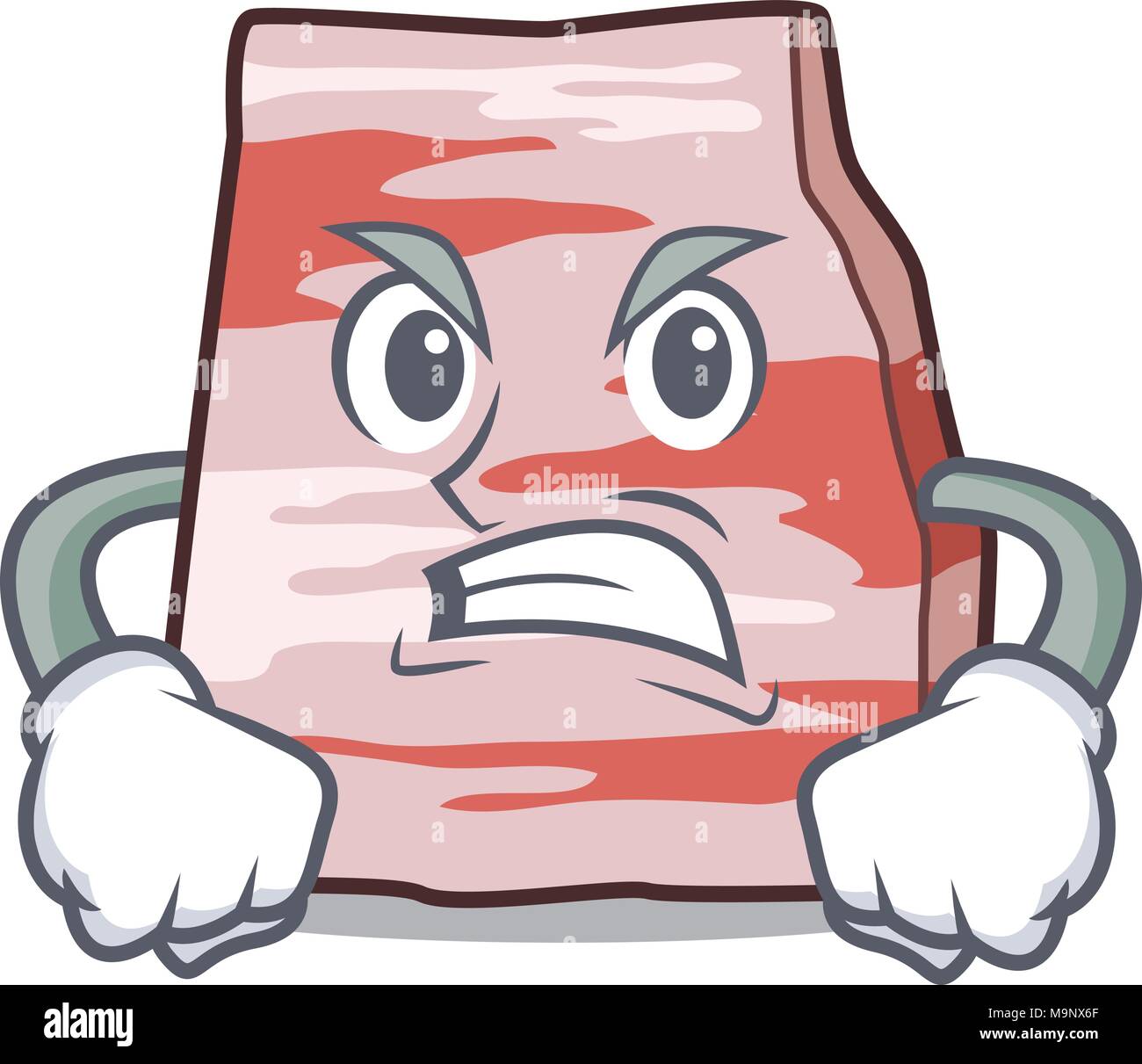 Angry pork lard mascot cartoon Stock Vector Image & Art - Alamy