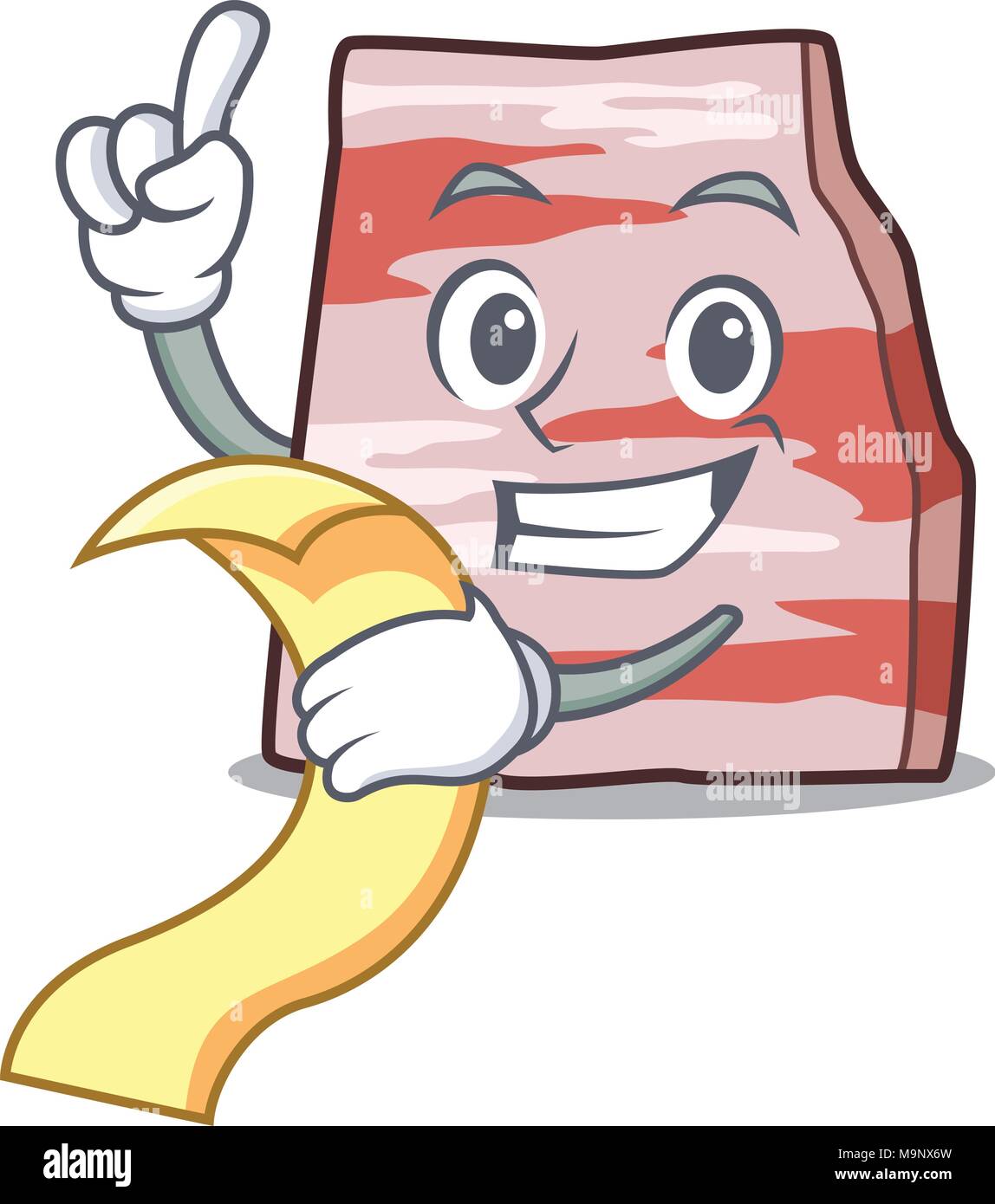With menu pork lard mascot cartoon Stock Vector Image & Art - Alamy