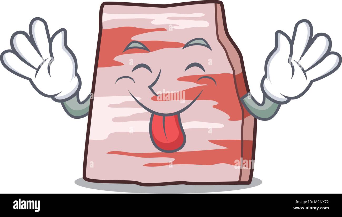Tongue out pork lard mascot cartoon Stock Vector Image & Art - Alamy