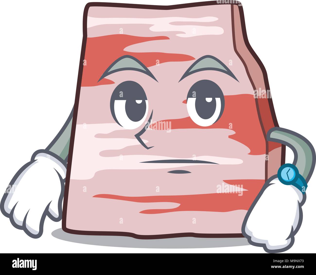 Waiting pork lard mascot cartoon Stock Vector Image & Art - Alamy