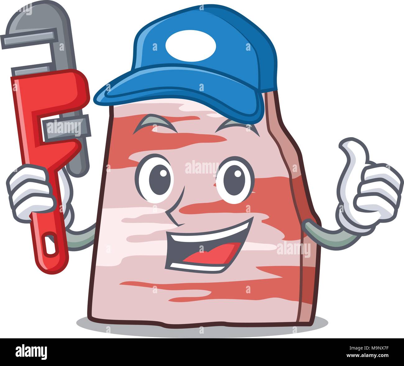 Plumber pork lard mascot cartoon Stock Vector Image & Art - Alamy