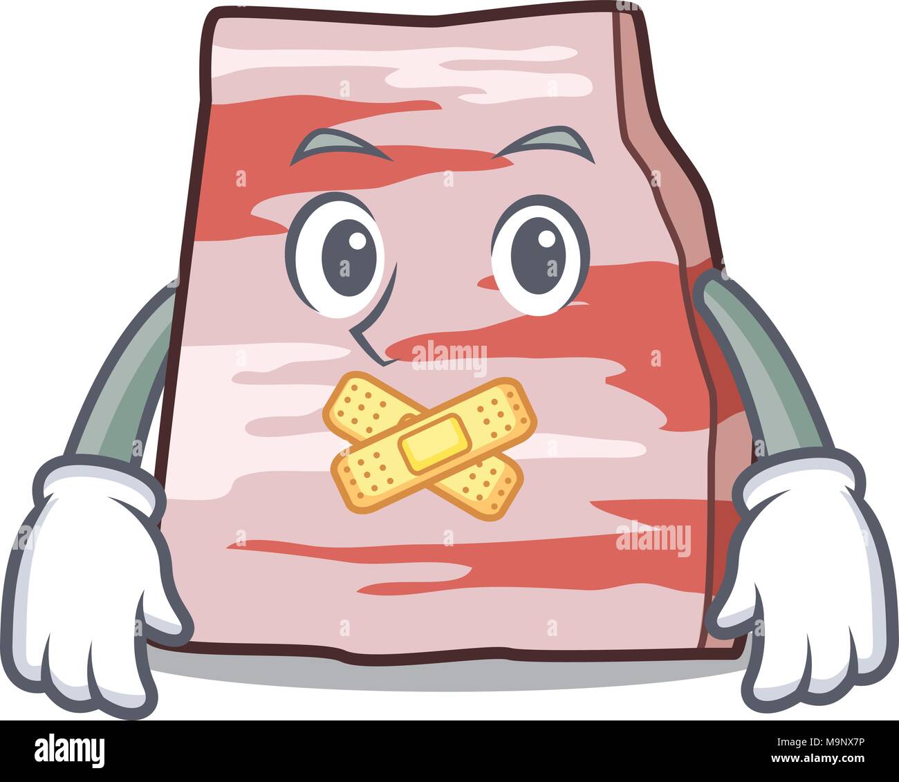 Silent pork lard mascot cartoon Stock Vector Image & Art - Alamy