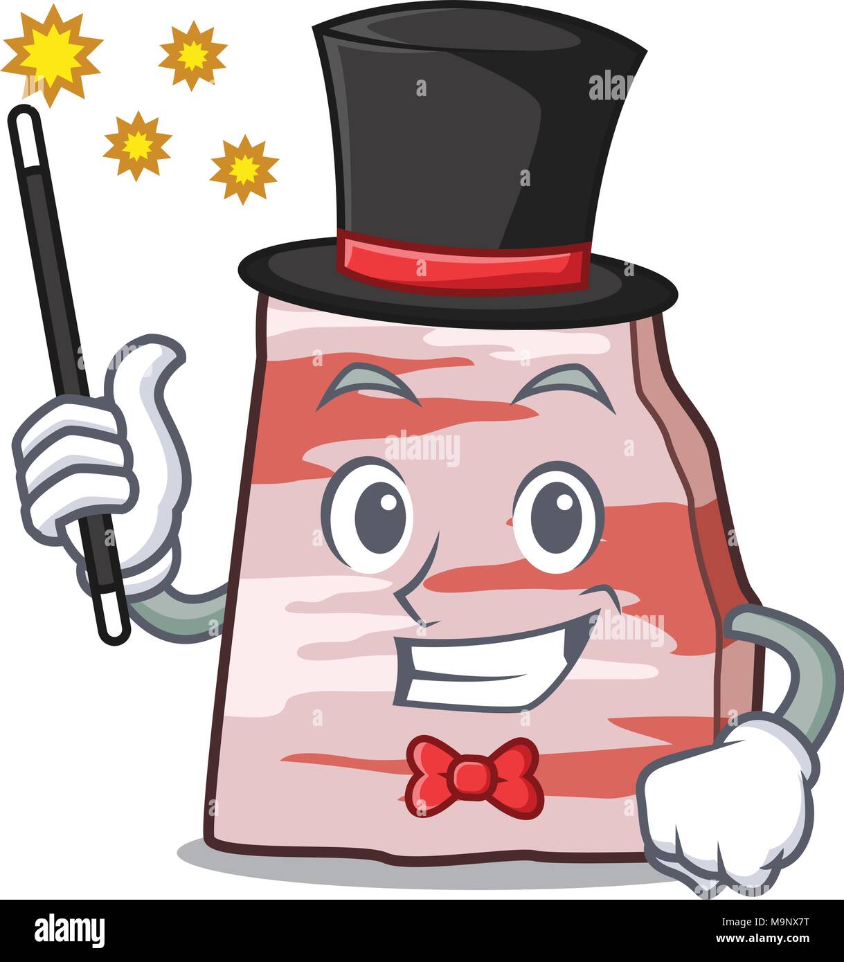 Magician pork lard mascot cartoon Stock Vector Image & Art - Alamy