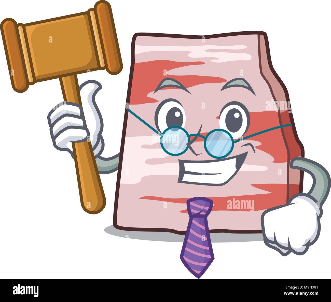 Judge pork lard mascot cartoon Stock Vector Image & Art - Alamy