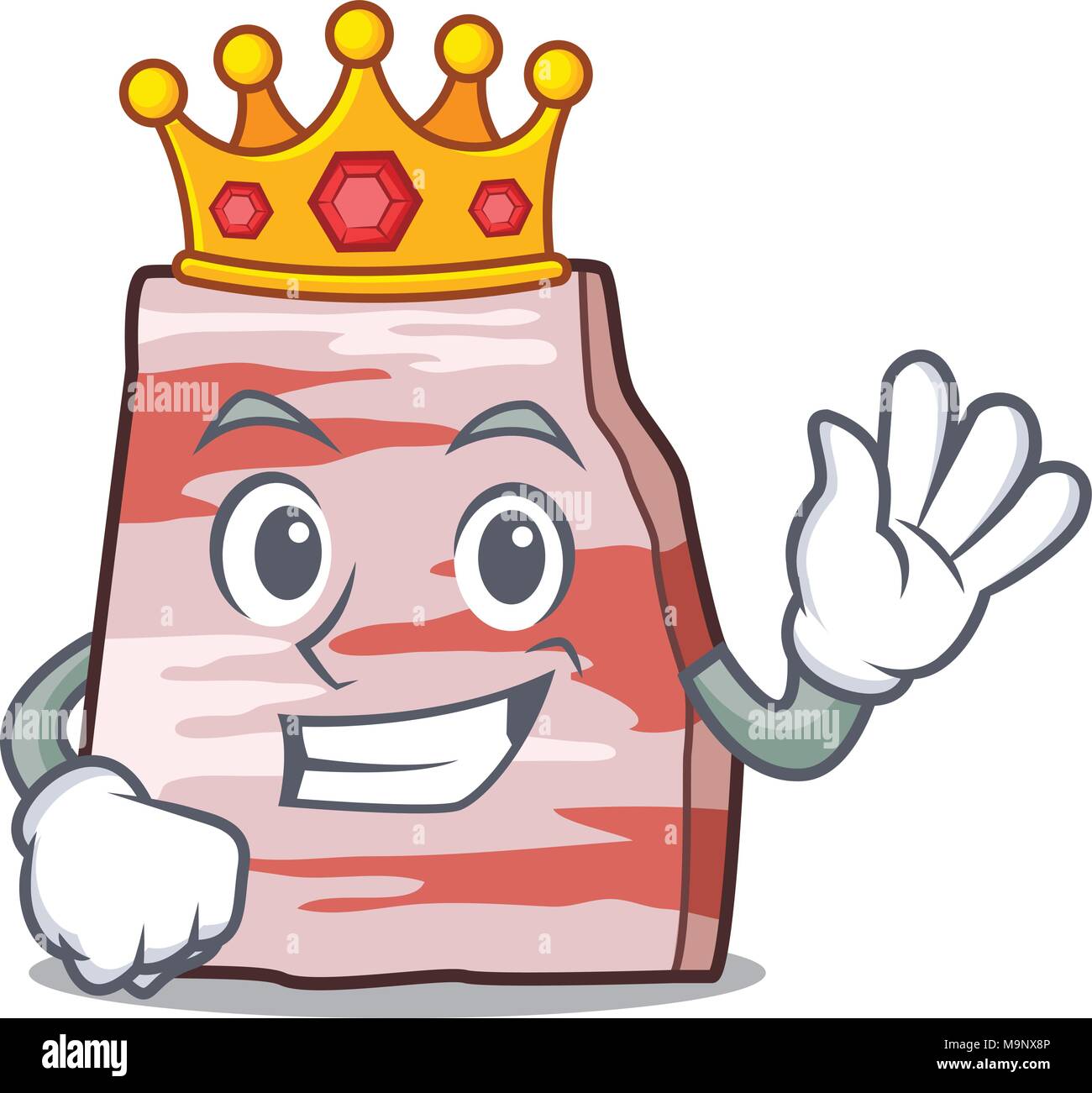King pork lard mascot cartoon Stock Vector Image & Art - Alamy