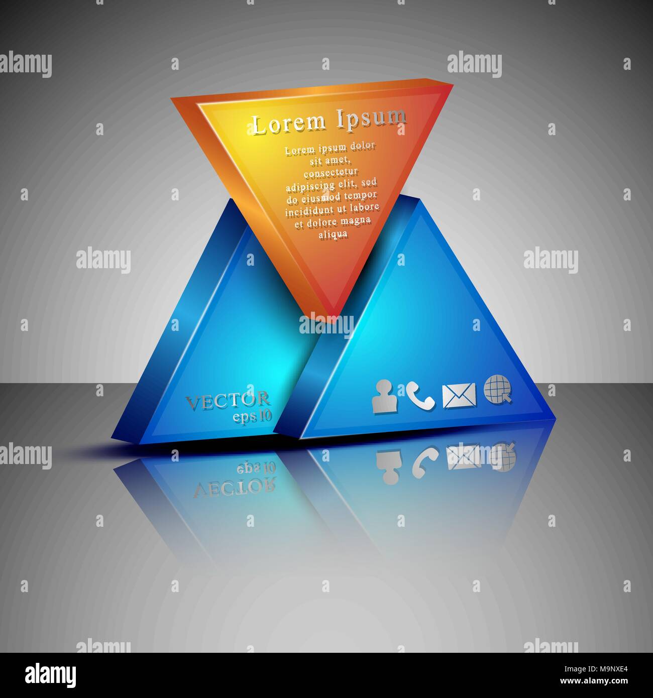 The vector 3d banner with different symbols Stock Vector Image & Art ...