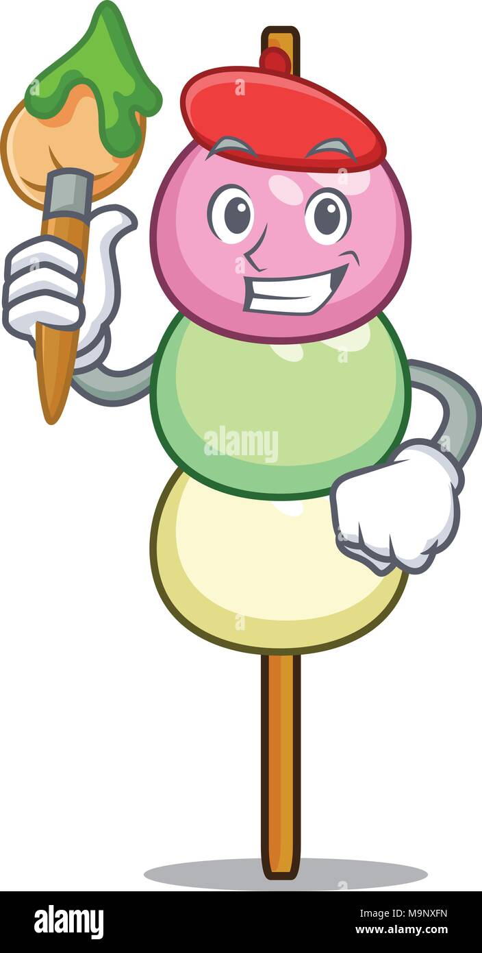 Artist dango character cartoon style Stock Vector Image & Art - Alamy