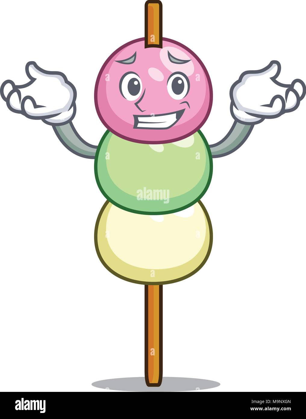 Grinning dango character cartoon style Stock Vector Image & Art - Alamy