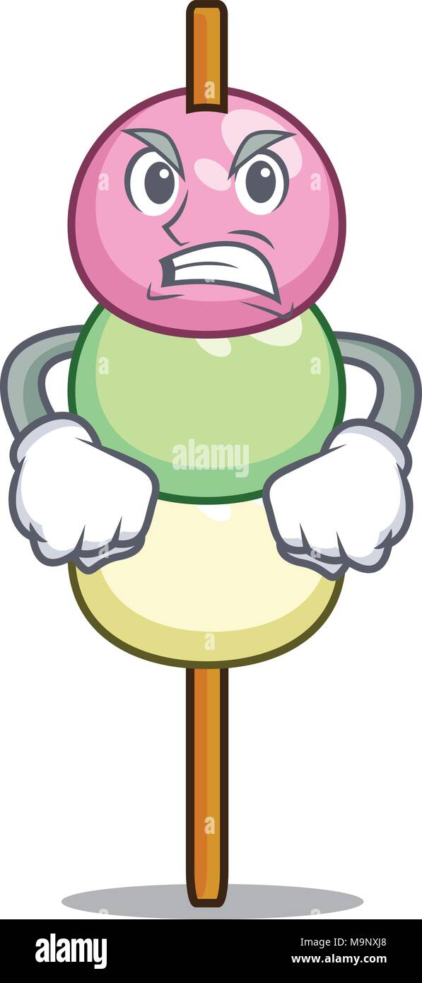 Angry dango mascot cartoon style Stock Vector Image & Art - Alamy