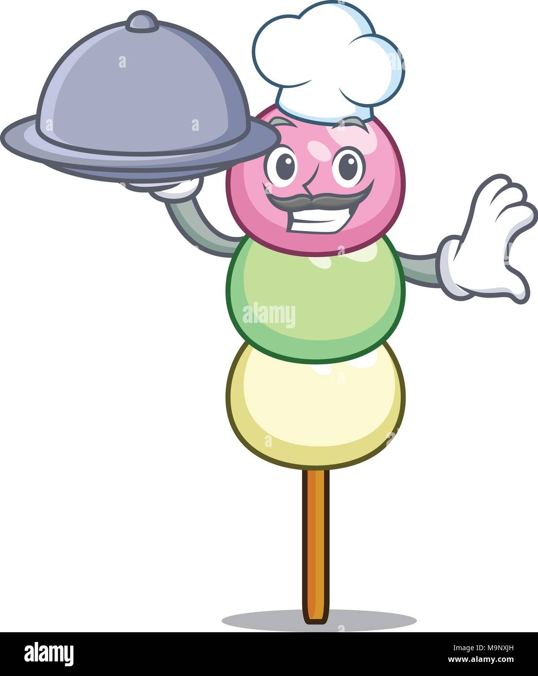 Chef with food dango mascot cartoon style Stock Vector Image & Art - Alamy