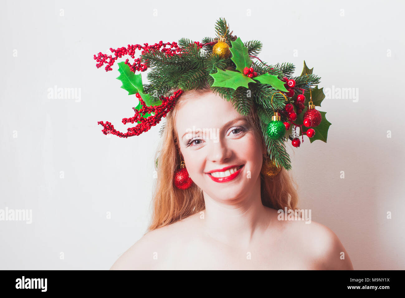 Stylish Christmas headdress Stock Photo - Alamy