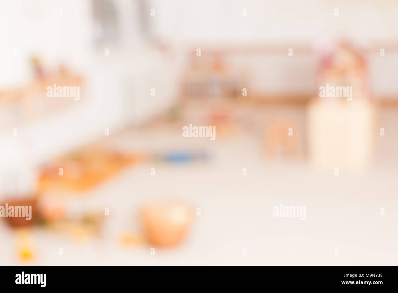 Blurred Kindergarten classroom school background Stock Photo - Alamy