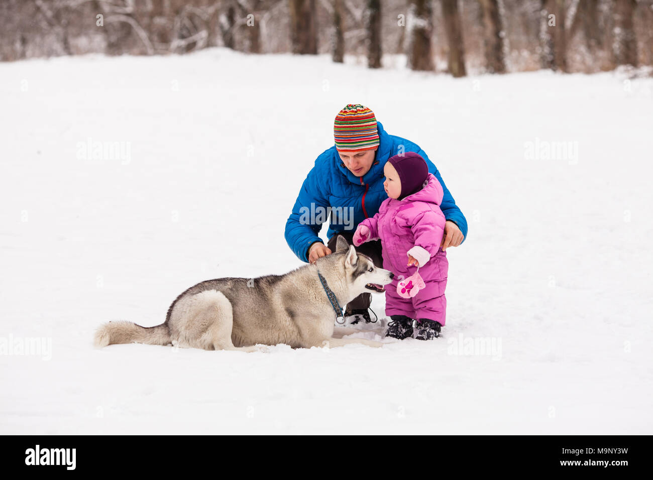 Pet and baby relationship Stock Photo - Alamy