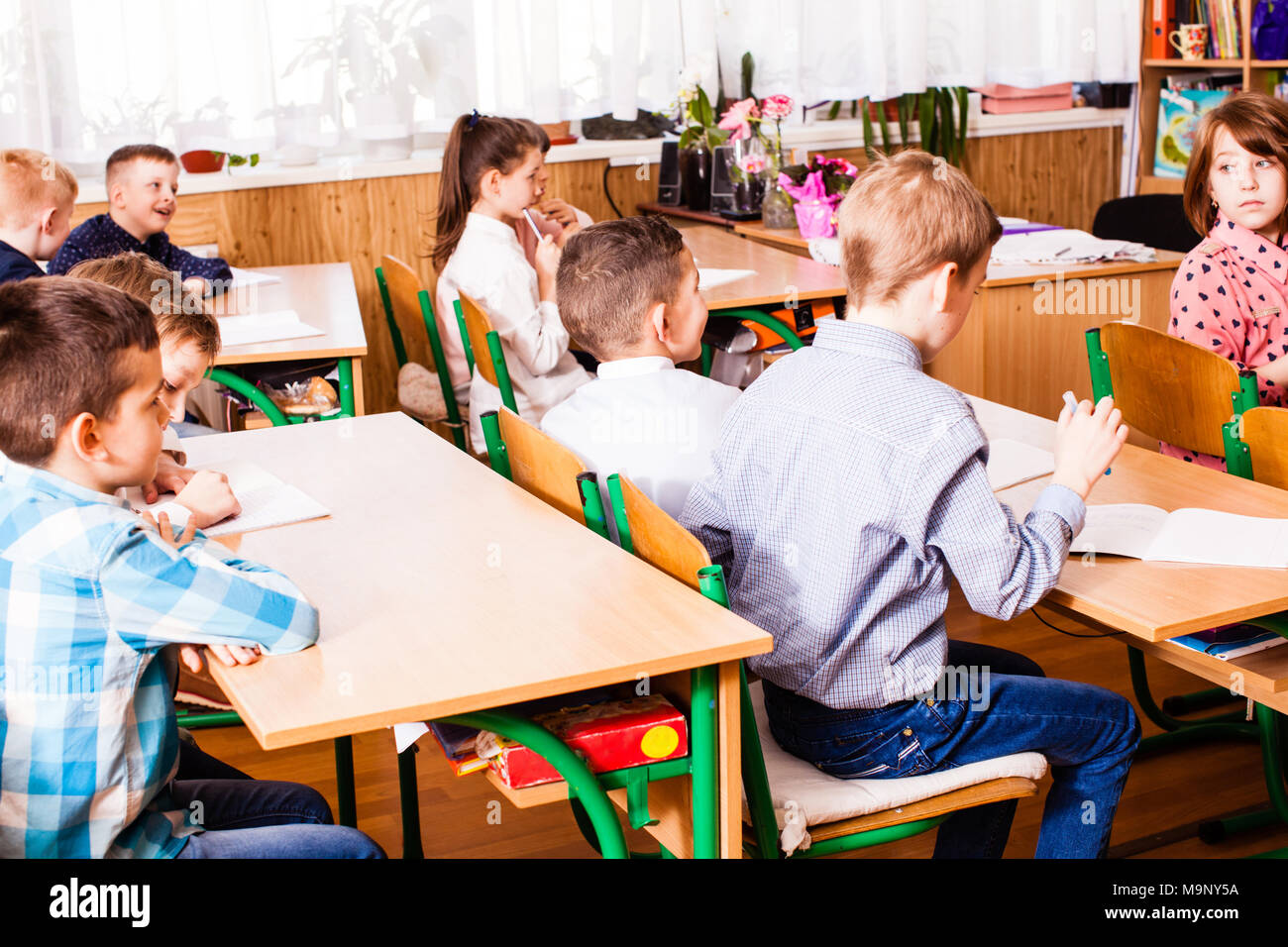 Pupils in the classroom Stock Photo - Alamy