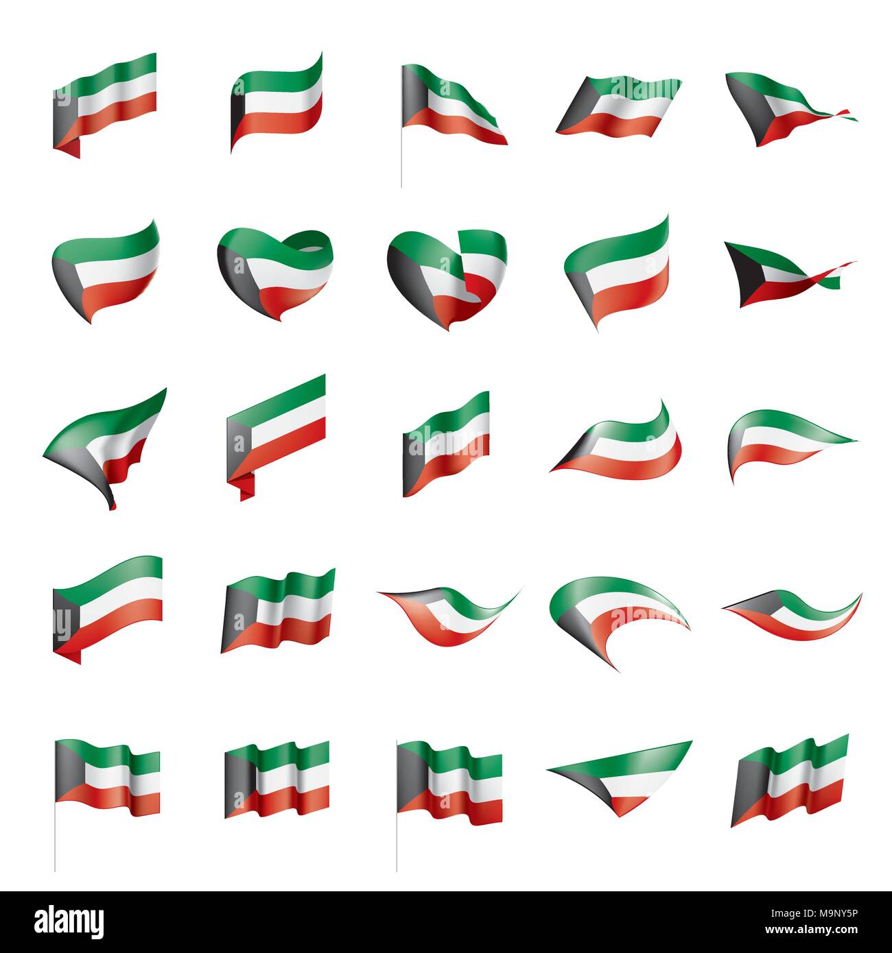 Kuwait flag, vector illustration Stock Vector Image & Art - Alamy
