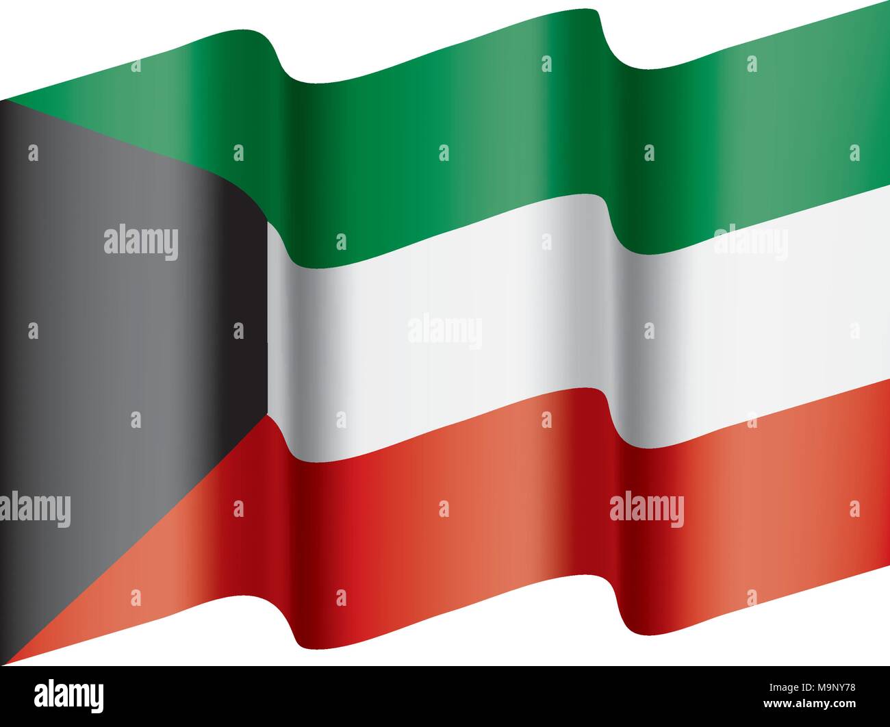 Kuwait flag, vector illustration Stock Vector Image & Art - Alamy