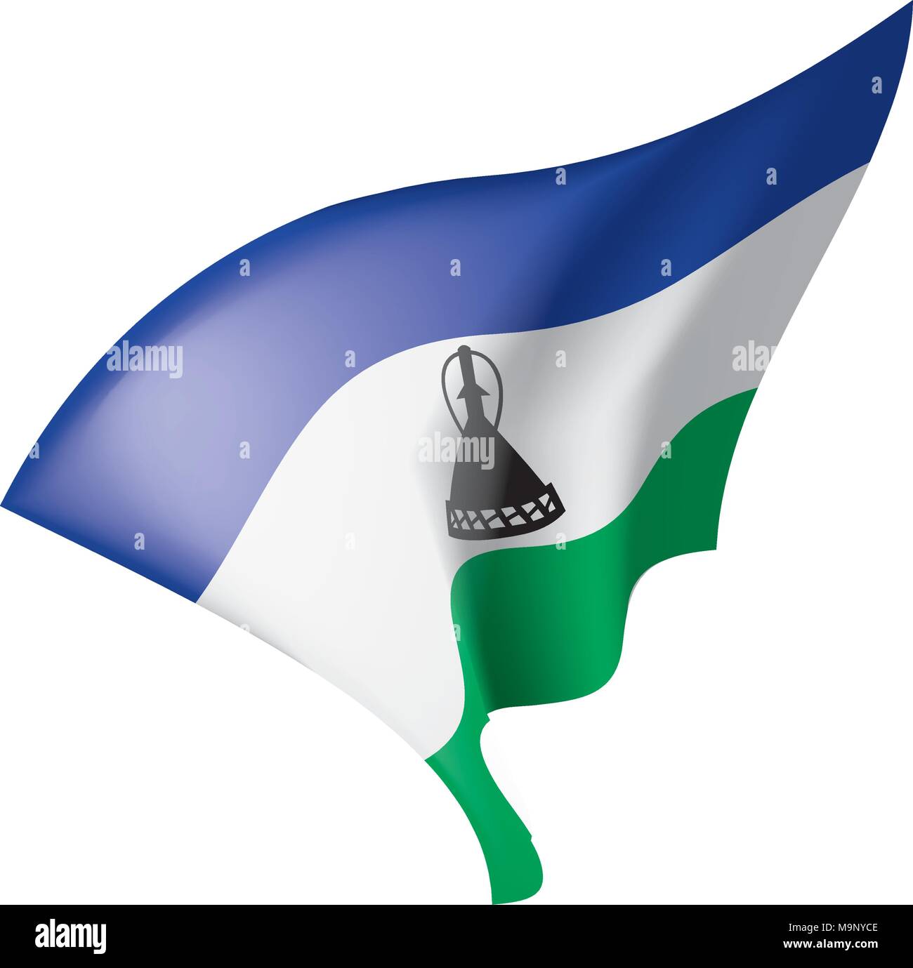 Flag of the kingdom of lesotho Stock Vector Images - Alamy