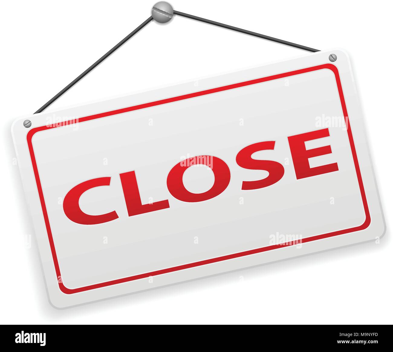 Close sign board on a white background Stock Vector Image & Art - Alamy