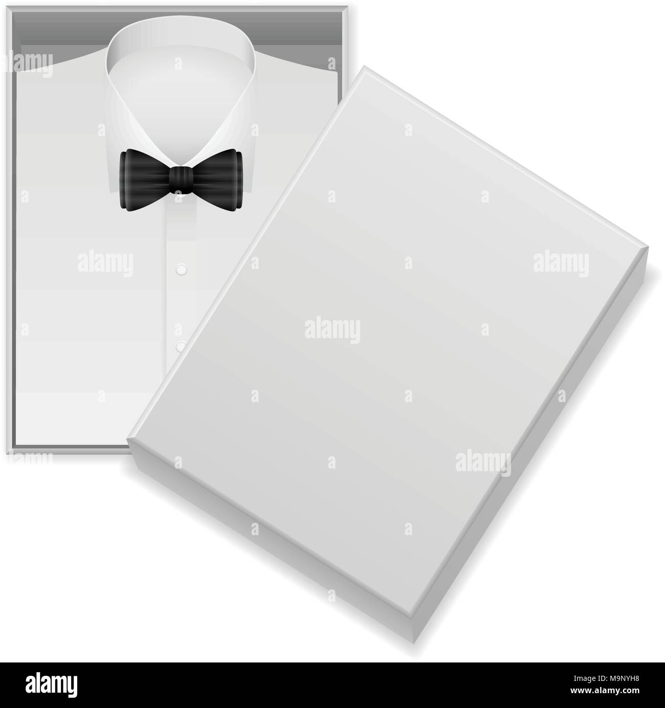 Shirt tie box Stock Vector Images - Alamy