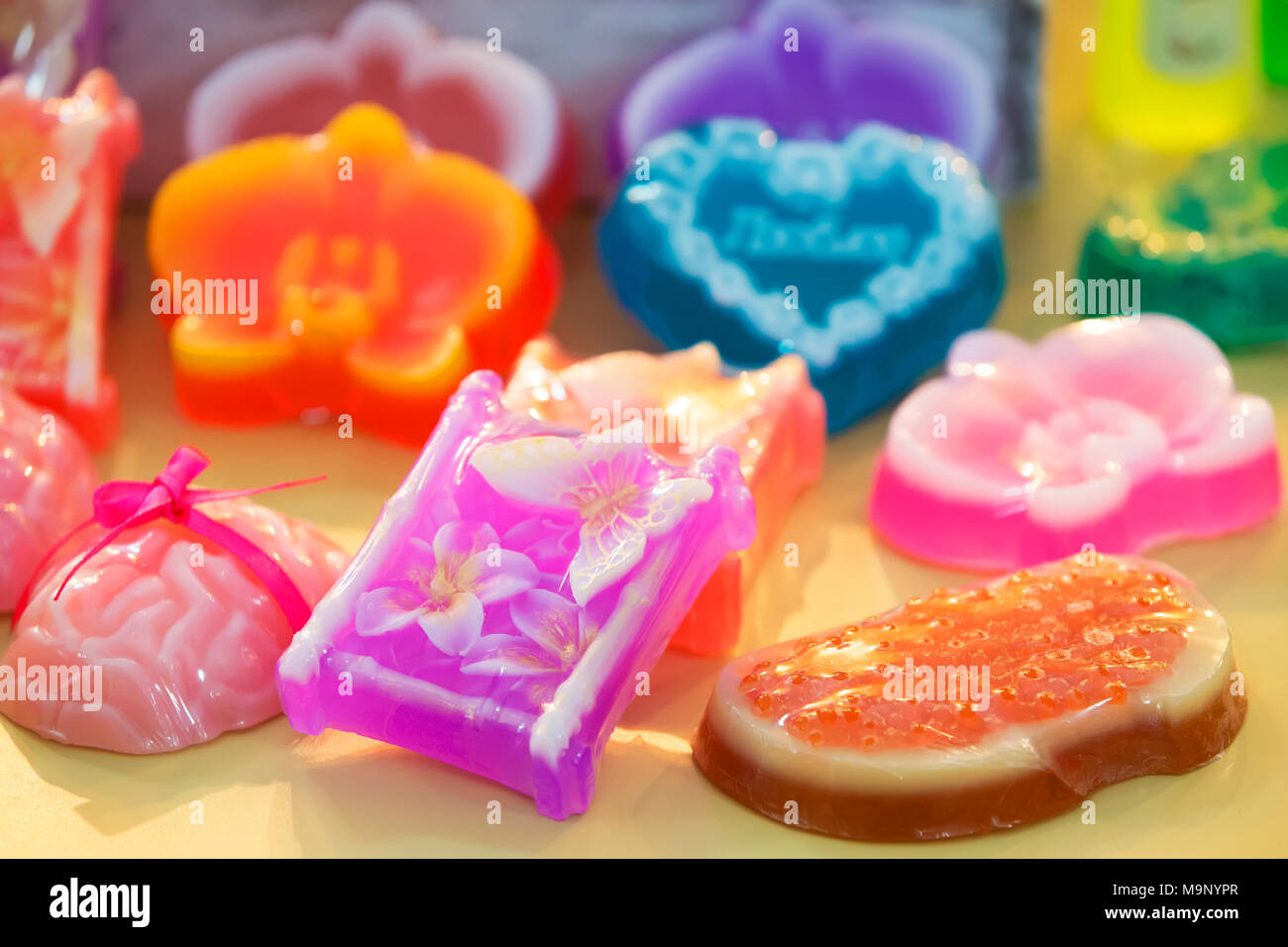 Colorful handmade soap. Handmade soap Stock Photo - Alamy
