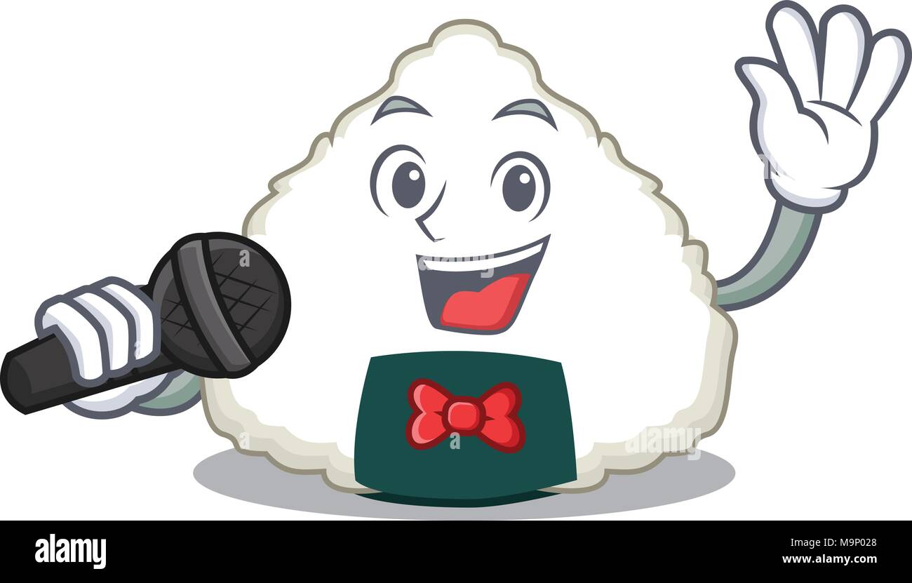 Singing Onigiri mascot cartoon style Stock Vector Image & Art - Alamy