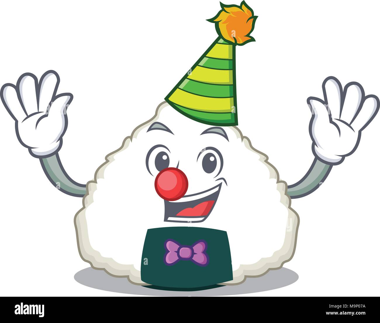 Clown Onigiri mascot cartoon style Stock Vector Image & Art - Alamy