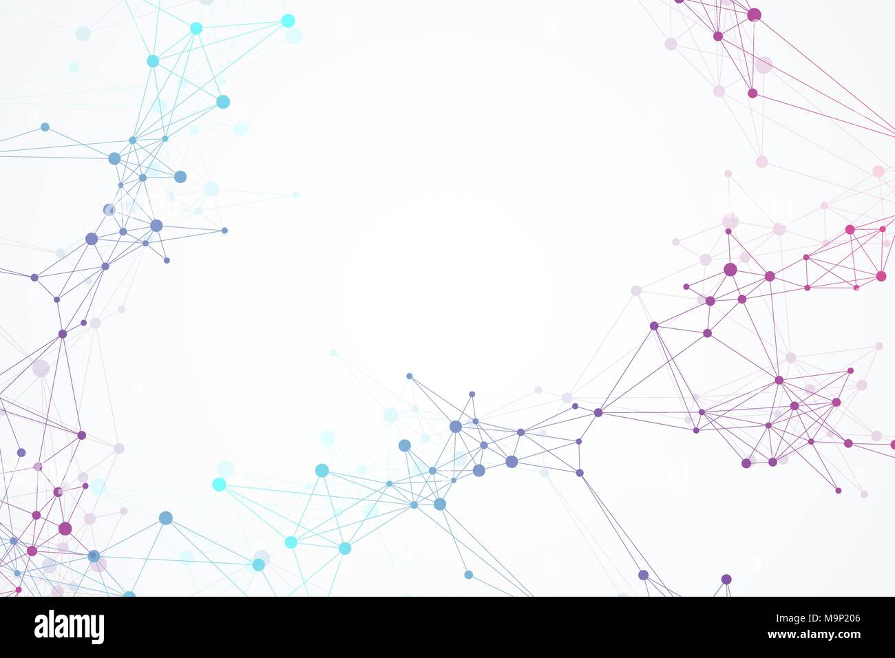 Structure molecule and communication. Dna, atom, neurons. Scientific ...