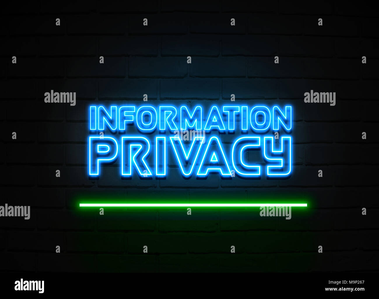 Information Privacy neon sign - Glowing Neon Sign on brickwall wall ...