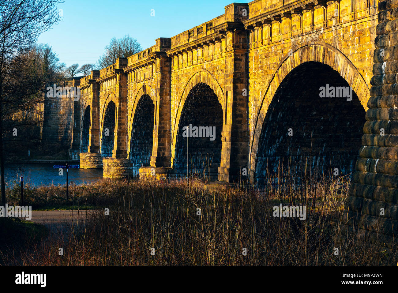 The Lune Aqueduct (completed 1797), carries the Lancaster Canal over ...
