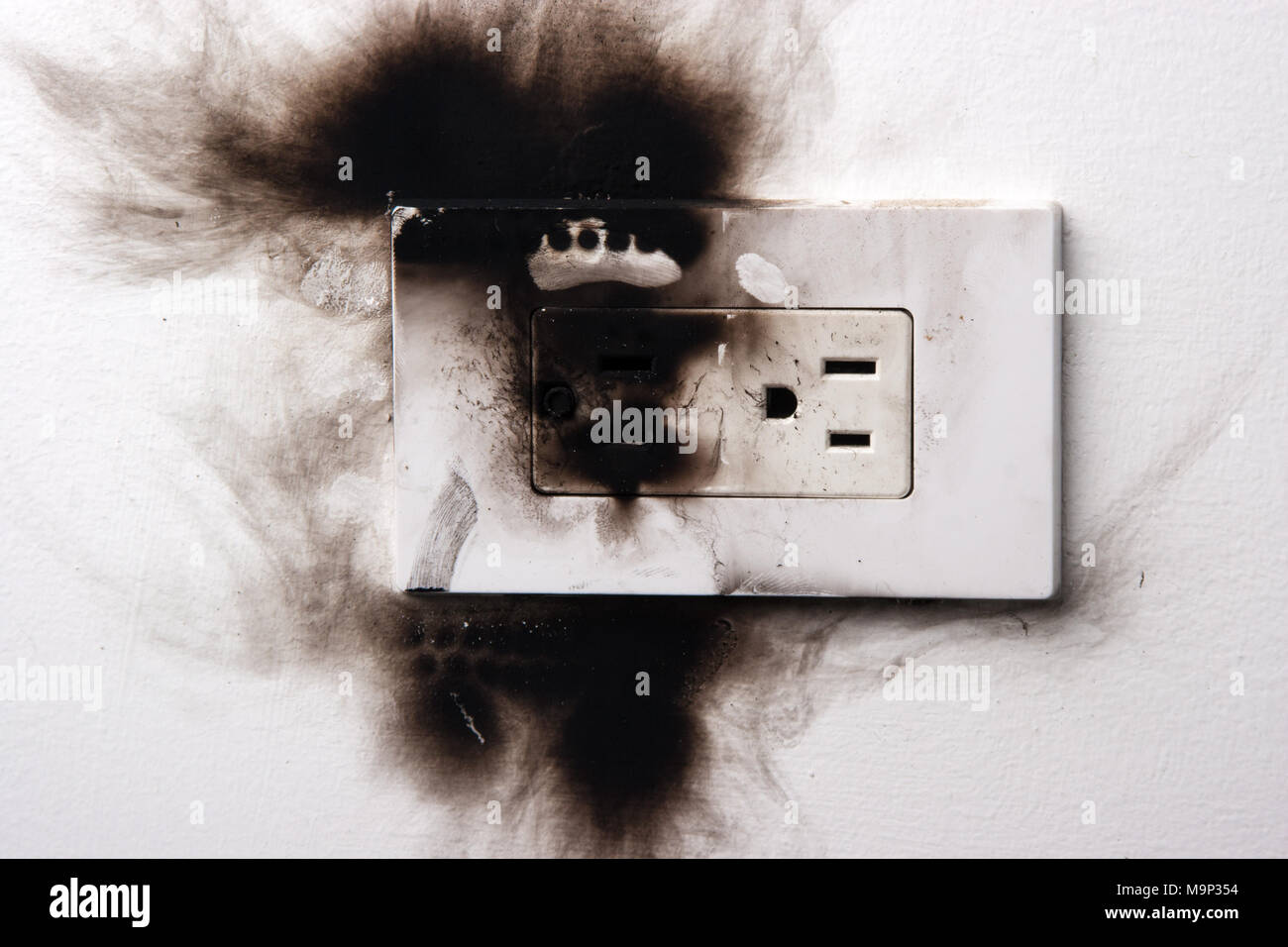 electrical failure in power outlet isolated Stock Photo - Alamy