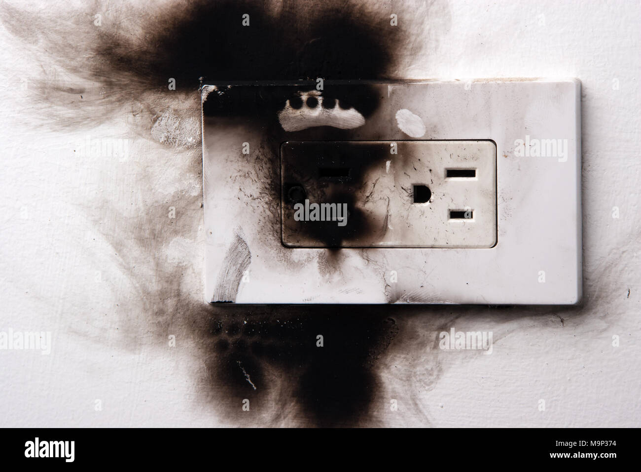 electrical failure in power outlet isolated Stock Photo - Alamy