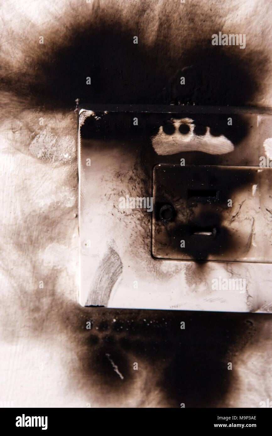 electrical failure in power outlet isolated Stock Photo - Alamy