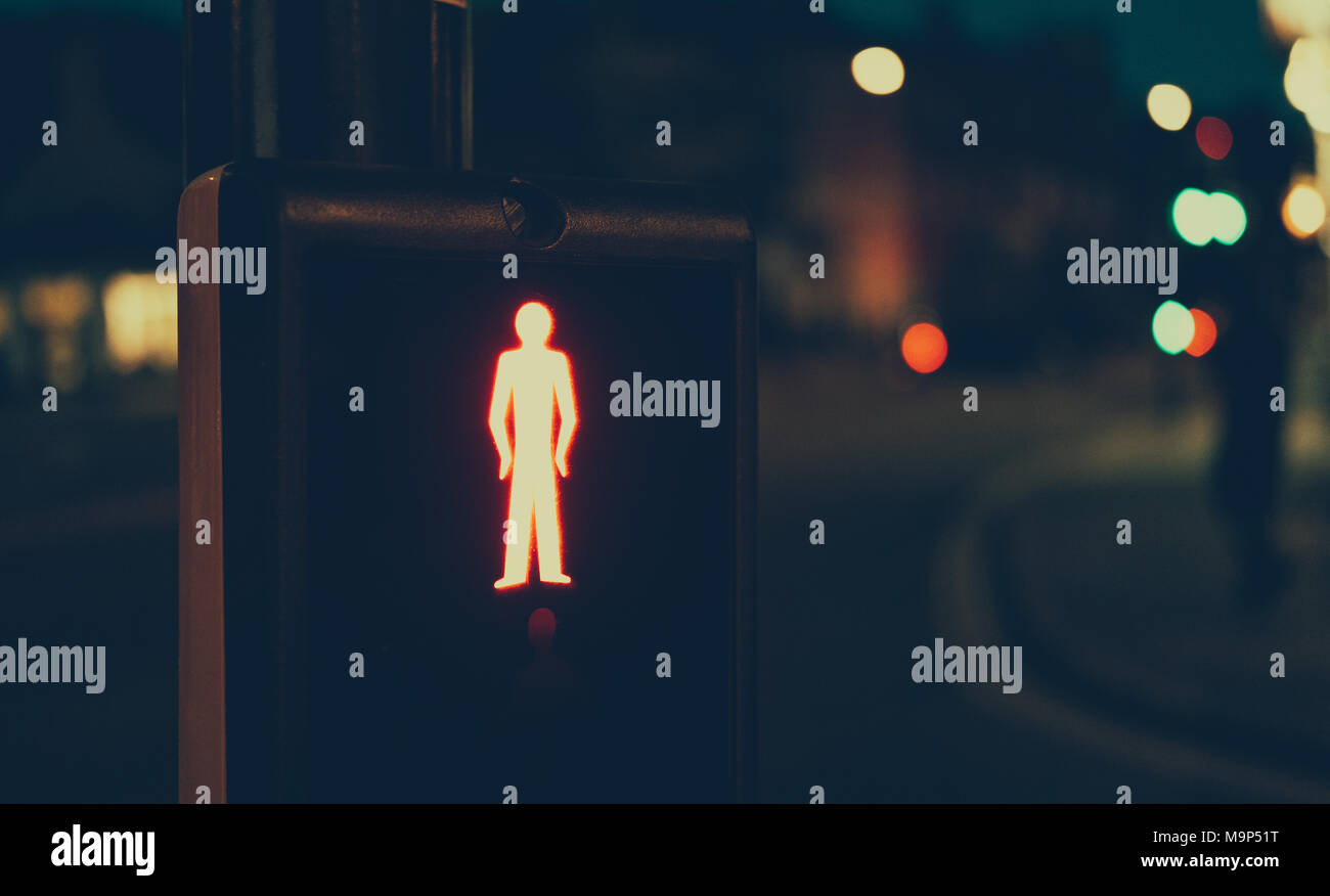 Red man traffic light hi-res stock photography and images - Alamy