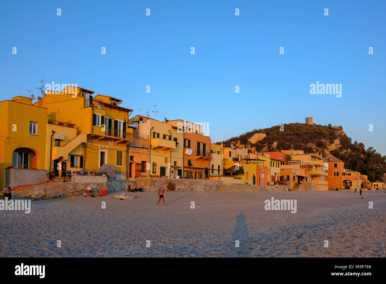 Sunset at the beach, Varigotti, Finale Ligure, Riviera di Ponente ...