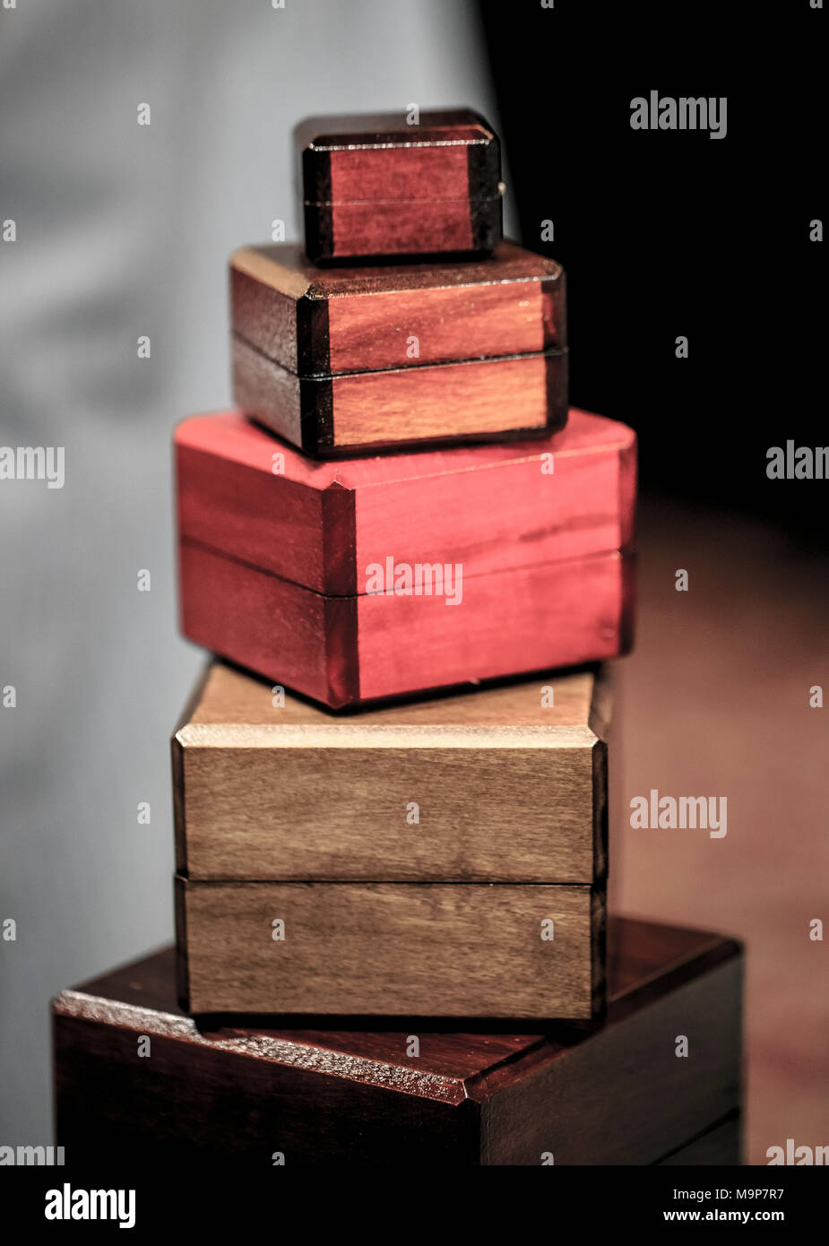 Group of wooden boxes Stock Photo - Alamy