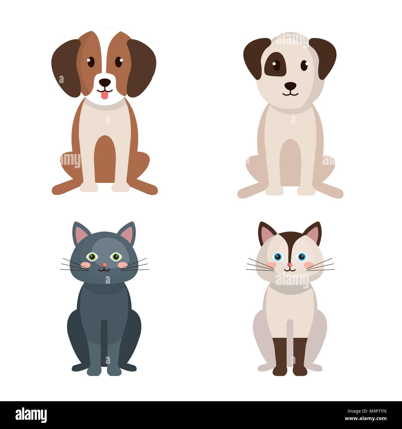 group of cute pets Stock Vector Image & Art - Alamy